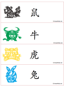 zodiac animals Chinese for kids