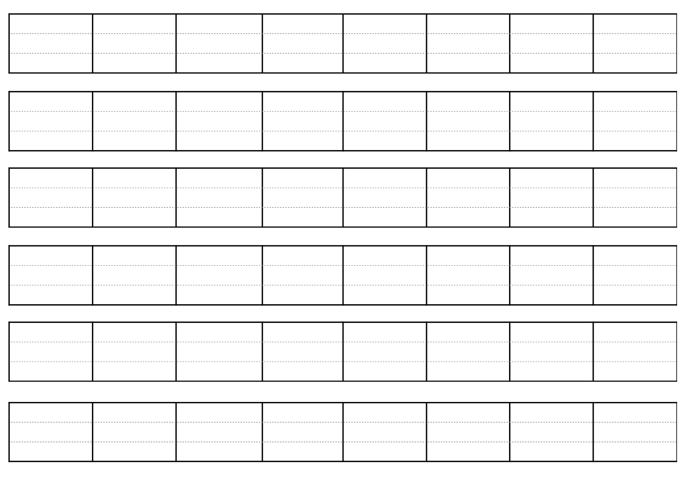 Practice Paper for Learning Chinese Writing