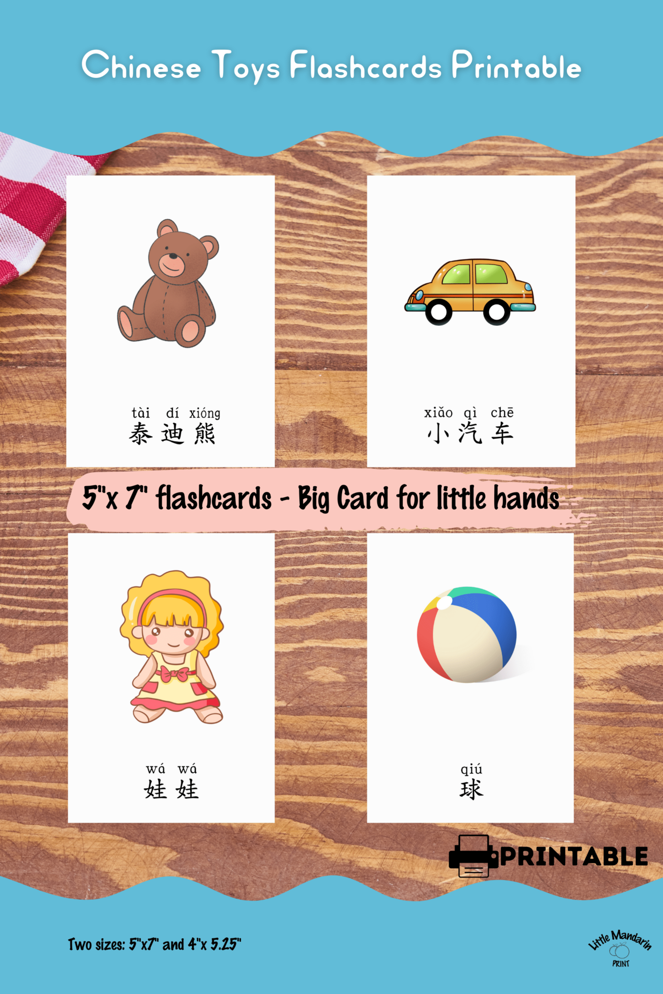Toys Chinese Mini Accordion Book for Kids - Chinese Learning Activity