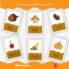 Autumn Chinese Montessori 3-Part Flashcards - Digital Printable
