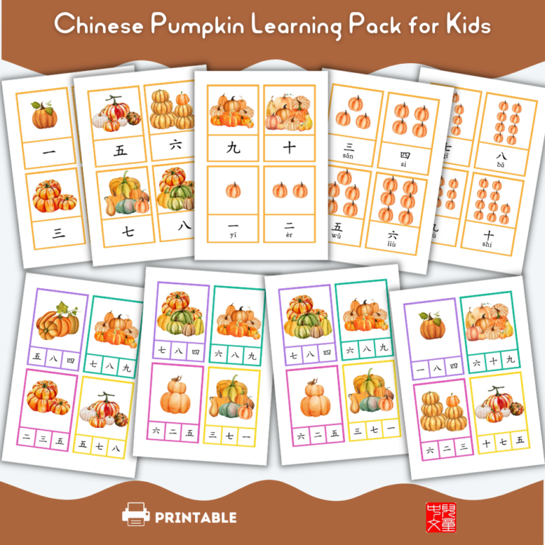 Pumpkin Chinese Learning Pack for kid
