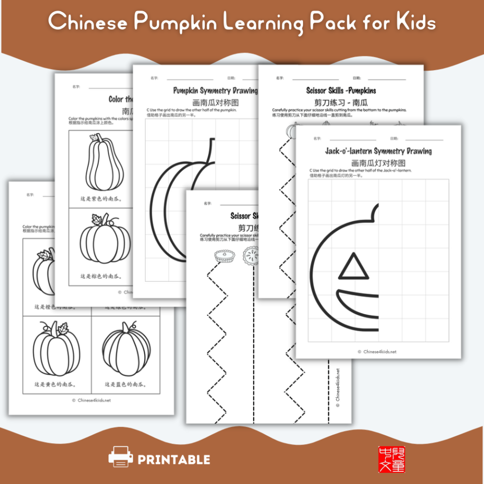 Pumpkin Chinese Learning Pack for kid