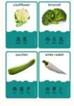 Vegetable Chinese Vocabulary Montessori 3-Part Flashcards