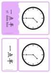 Time Half and Quarter Montessori 3-Part Flashcards